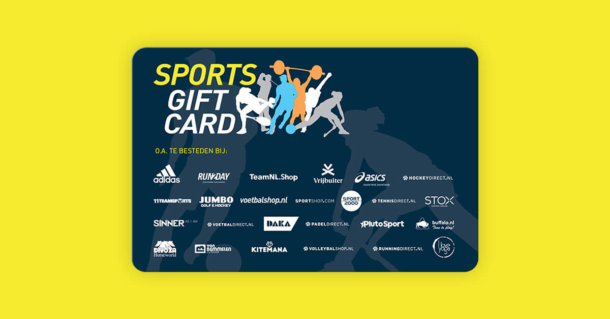 Sports Gift Card - het sportiefste cadeau