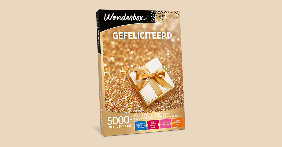 Wonderbox - Cadeaubon Gefeliciteerd, bestel ‘m hier bij Giftcards.nl